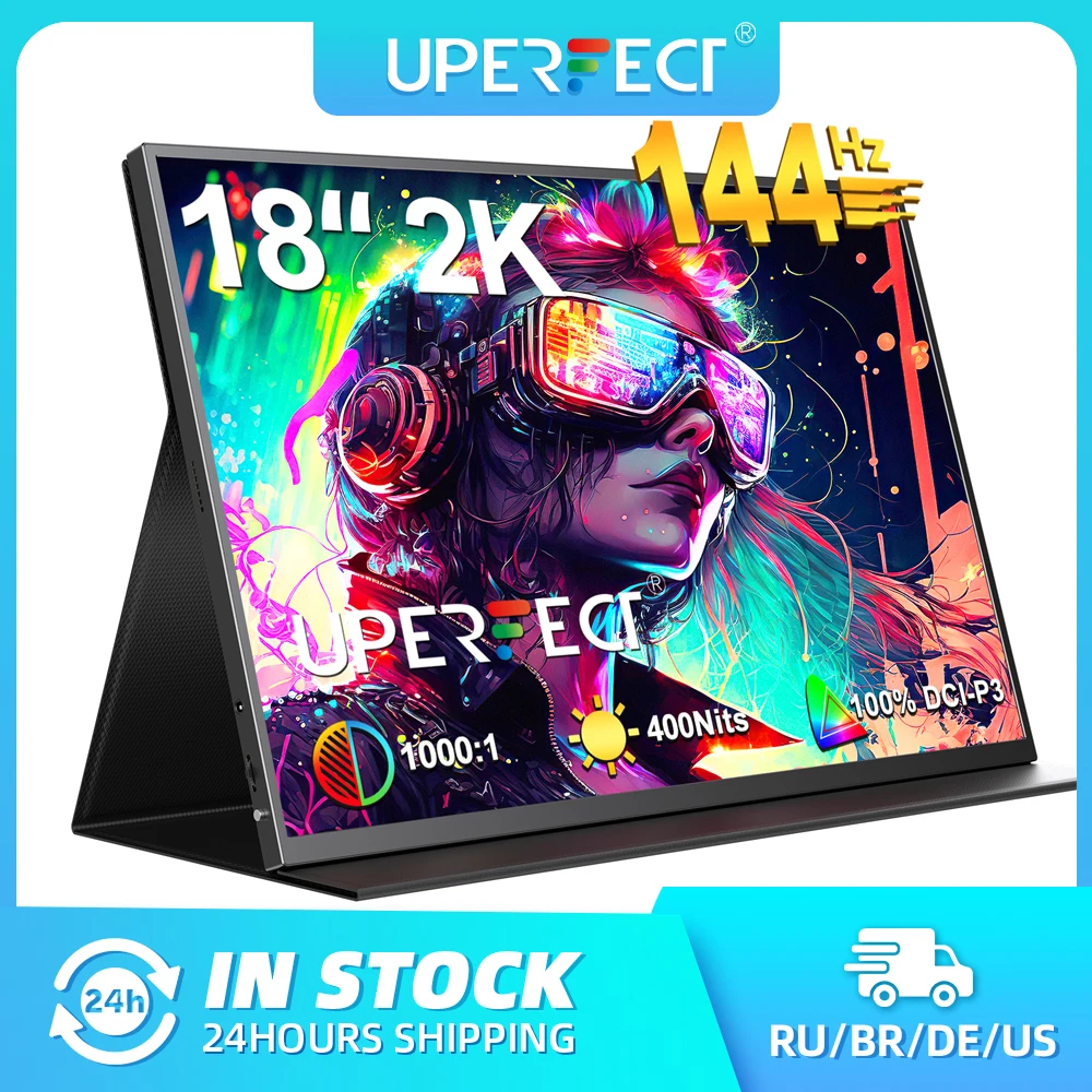 UPERFECT-UGame-B118-2K-144Hz-Portable-Gaming-Monitor-100-DCI-P3-FreeSync-HDR-Computer-Display ...