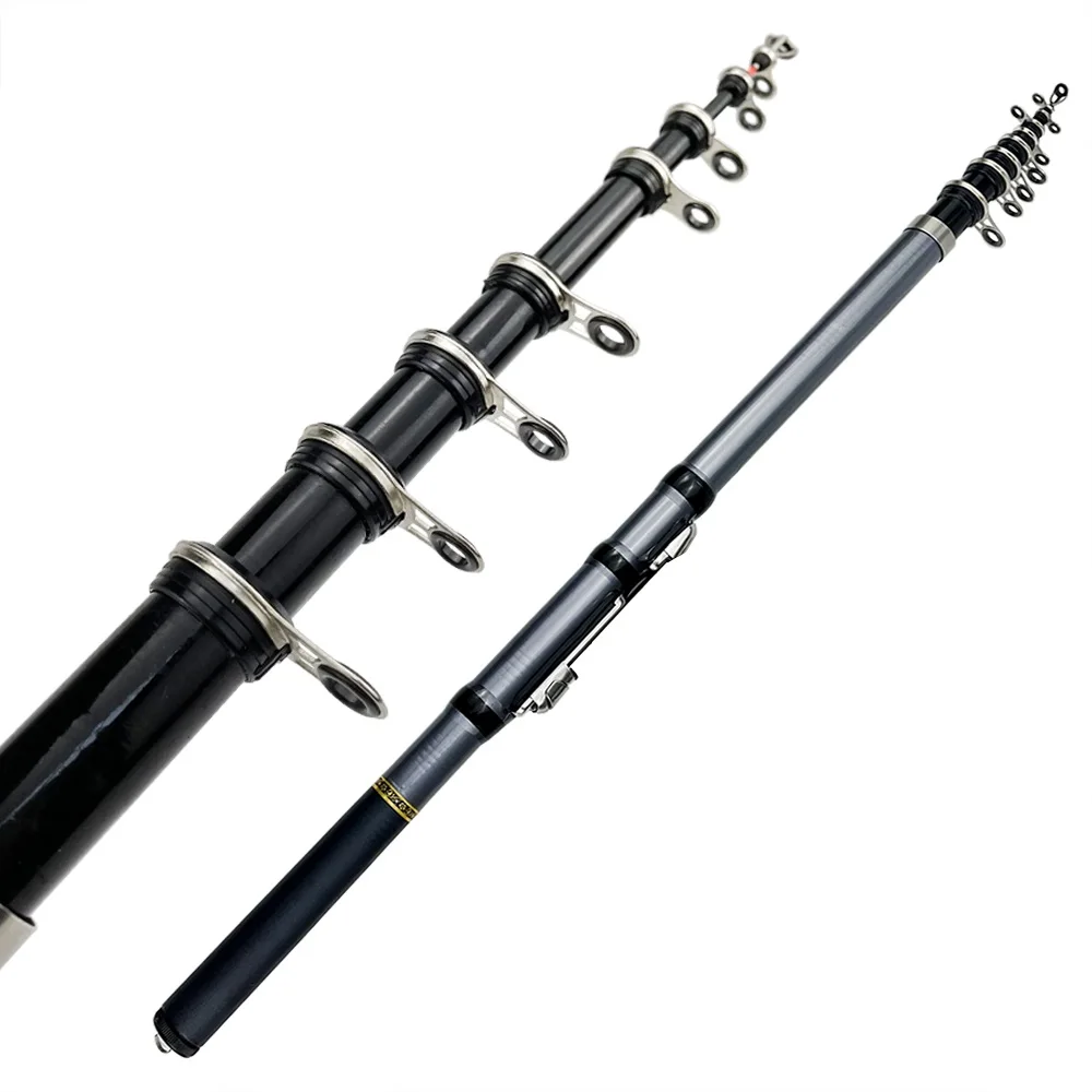 Carbon Telescopic Rock Fishing Rod Ultra Light Rod Lure Carp Fishing ...