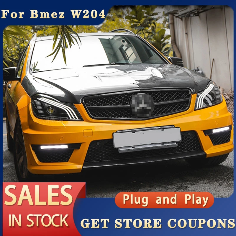 Car Lights For W204 2011-2013 LED Headlight C Class C180 C200 C250 C300 ...