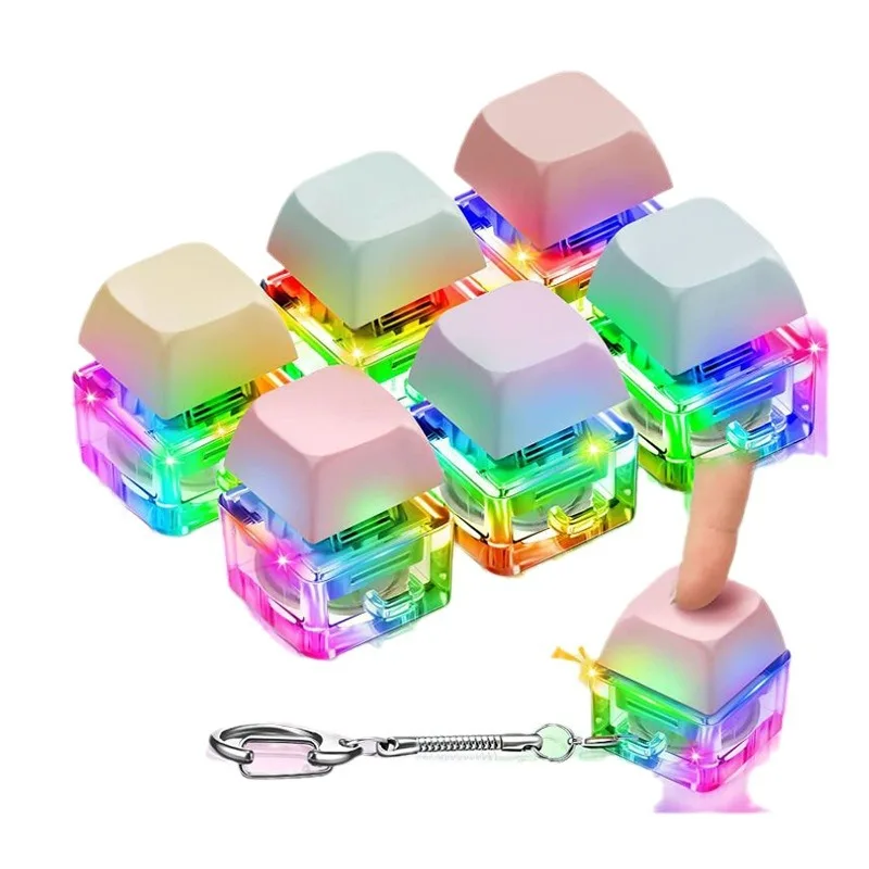 Fidget-Clicker-Teclado-com-Luz-LED-Keychain-Sensorial-Stress-Relief ...