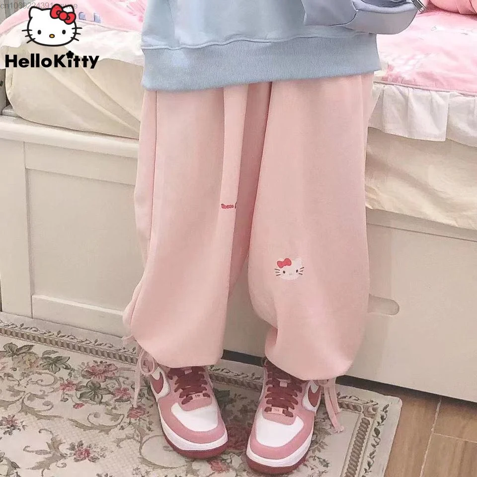 Sanrio-Hello-Kitty-Casual-Pants-Y2k-Cute-Anime-Loose-Versatile-Wide-Leg ...