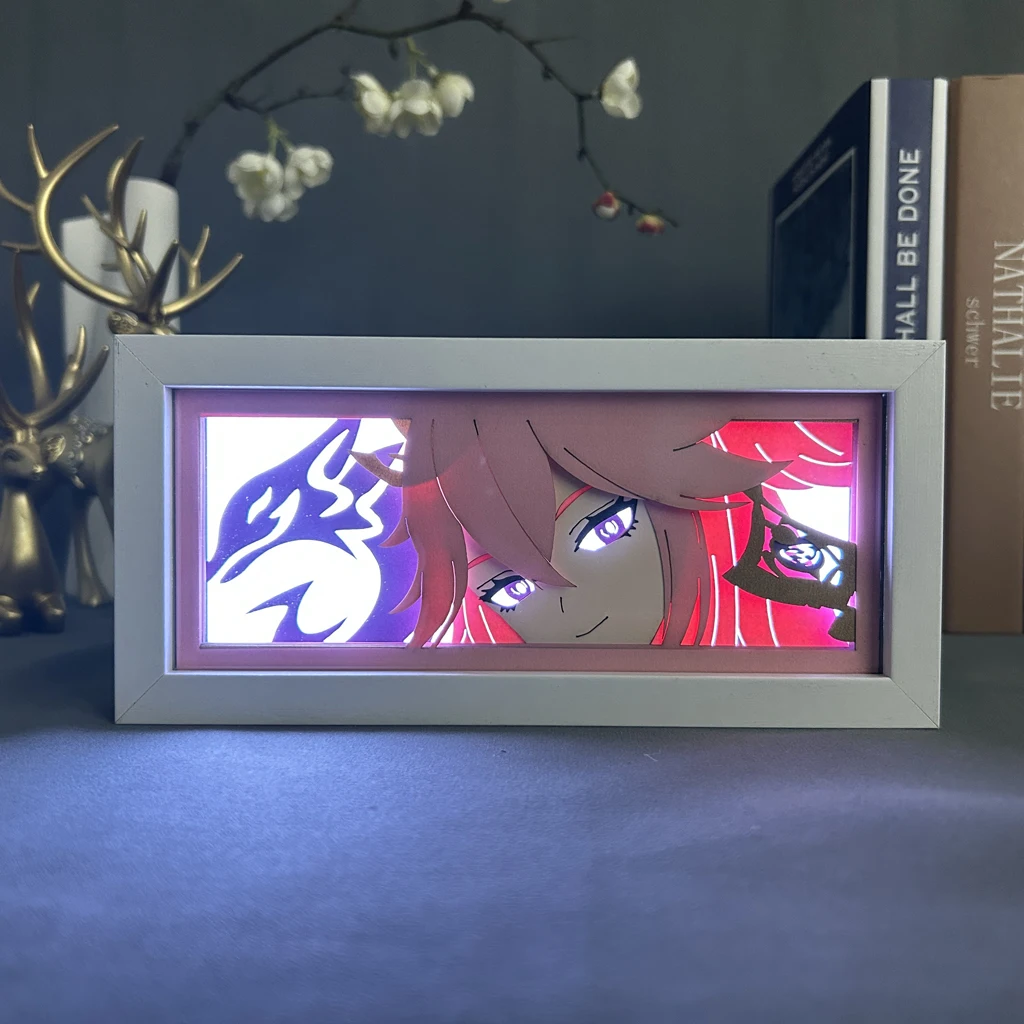 Genshin-Impact-Yae-Miko-Led-Light-Box-For-Room-Decoration-Paper-Cut ...