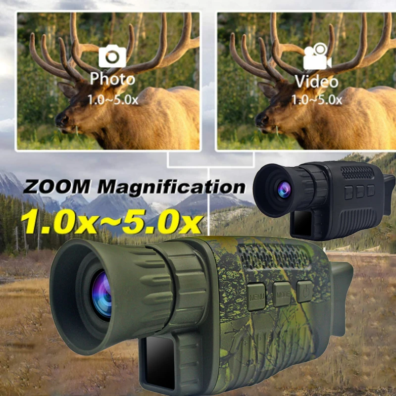 NV1000 Night Vision Monocular Infrared Night Vision Camera 9 Languages ...