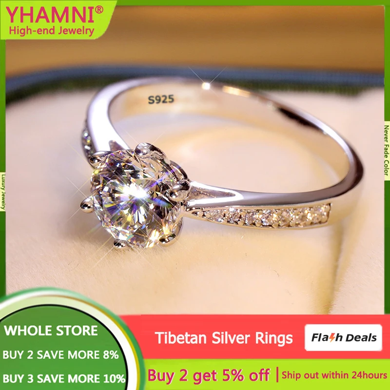LMNZB-New-Trending-Jewelry-Real-Certified-Tibetan-Silver-Ring-Brilliant ...