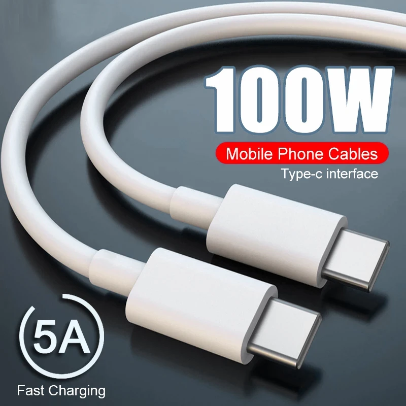 5A-100W-Type-C-to-Type-C-Cable-Mobile-Phone-USB-C-Fast-Charging-Data ...