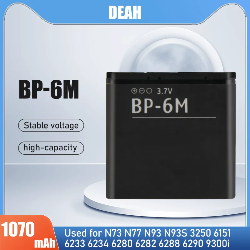1PCS BP-6M BP6M BP 6M 3.7V 1070mAh Replacement Lithium Phone Battery ...