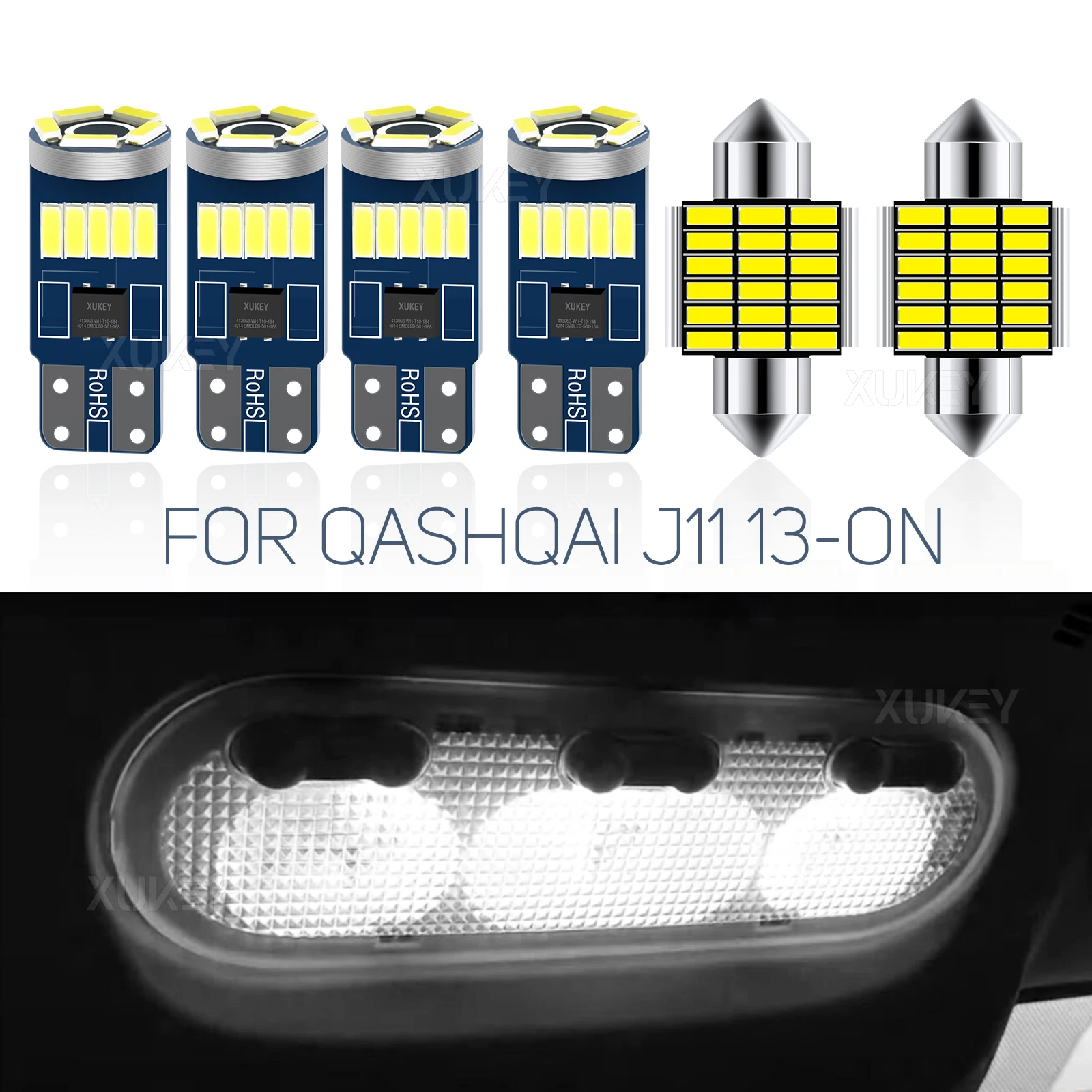 For Nissan Qashqai J11 2013 2014 2015 2016 2017 2018 2019 2020 White ...