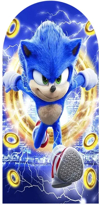 Fondo elástico con cubierta de arco de Sonic The Hedgehog para ...