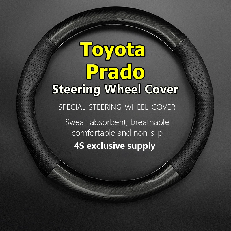 For-Toyota-Prado-Steering-Wheel-Cover-Genuine-Leather-4-0L-GX-VX-NAVI ...