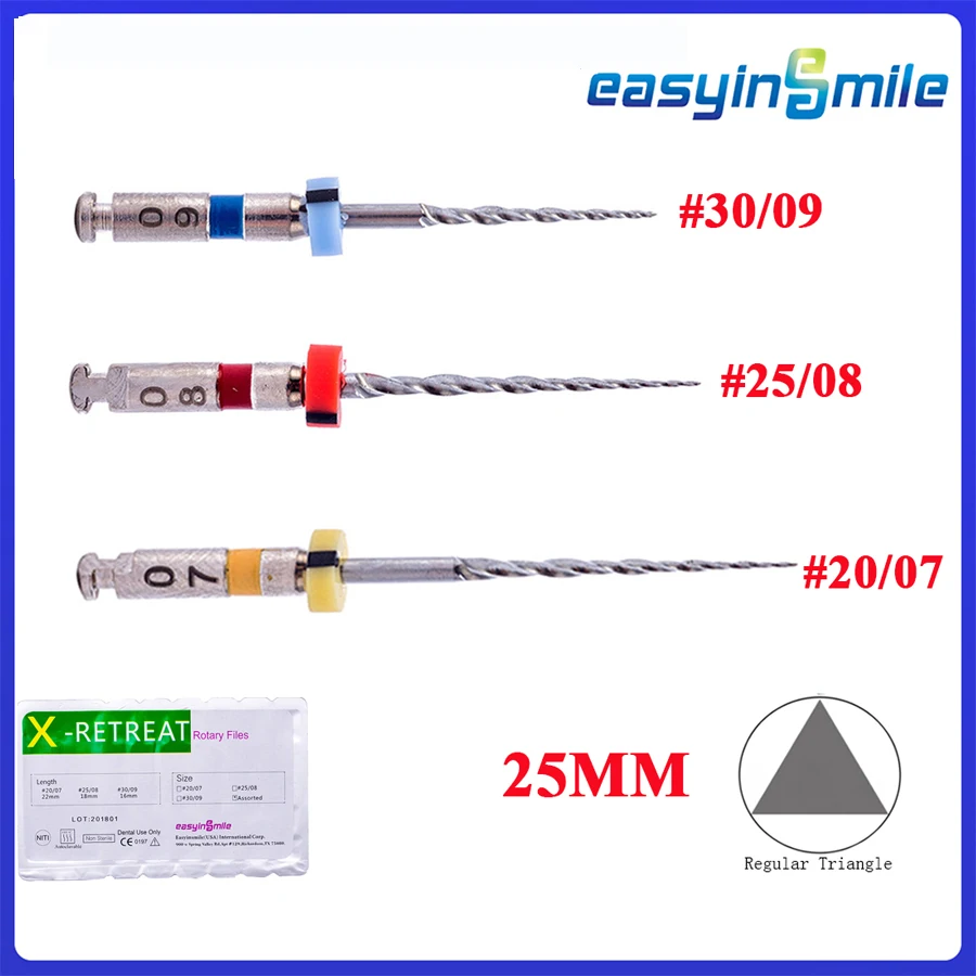 3pcs EASYINSMILE Dental Retreatment Endo Files For Removing Filling ...