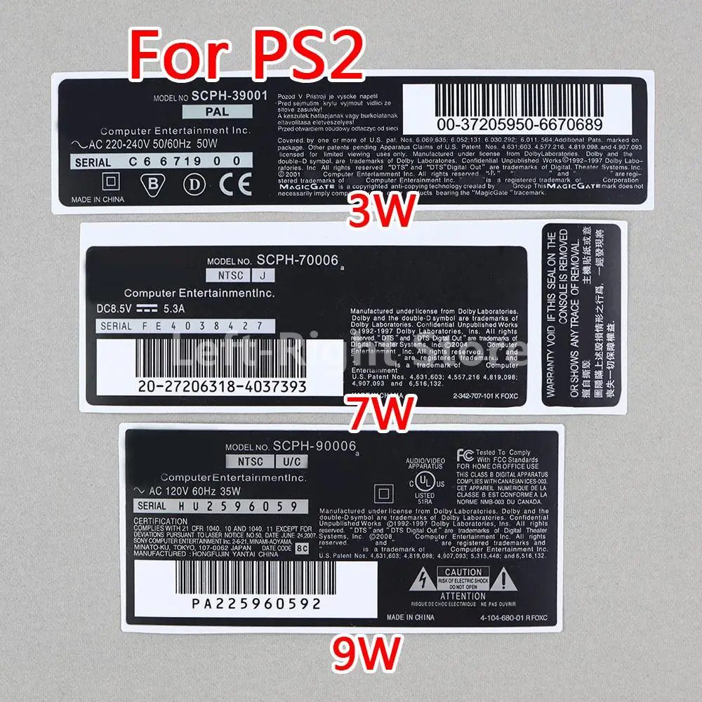 20PCS For PS2 3W 7W 9W Sticker For PS2 Stickers Lable For PS2 70000 ...