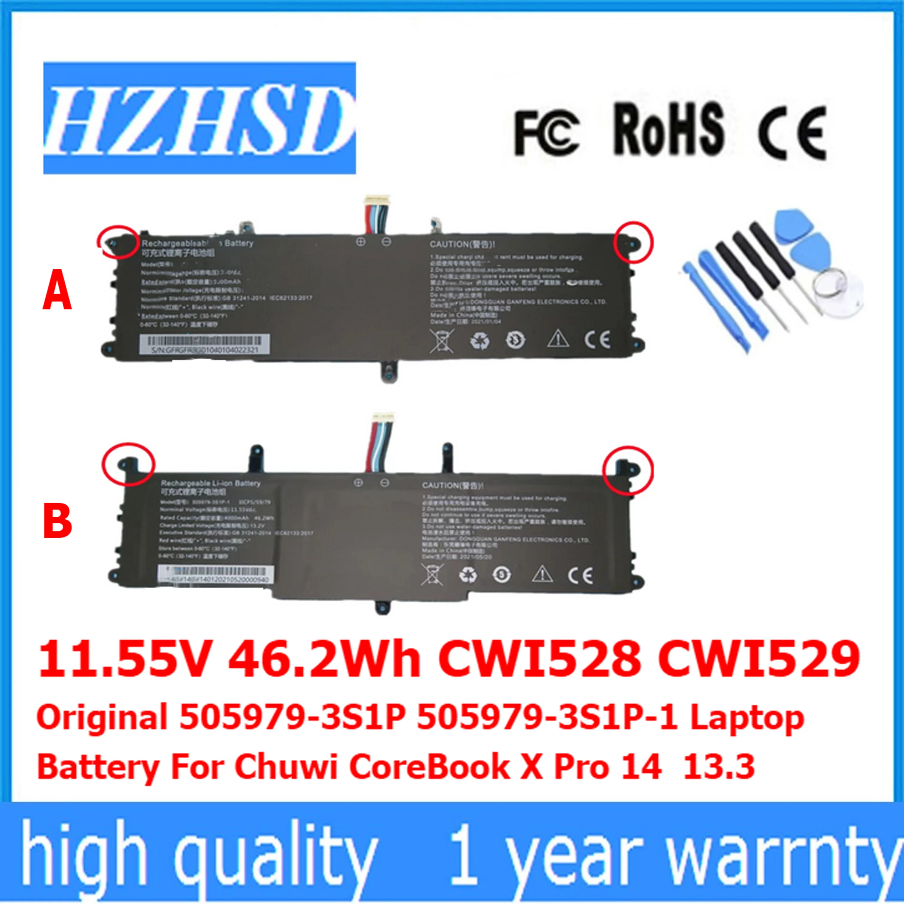 11-55V-46-2Wh-CWI528-CWI529-Original-505979-3S1P-505979-3S1P-1-5059B4 ...