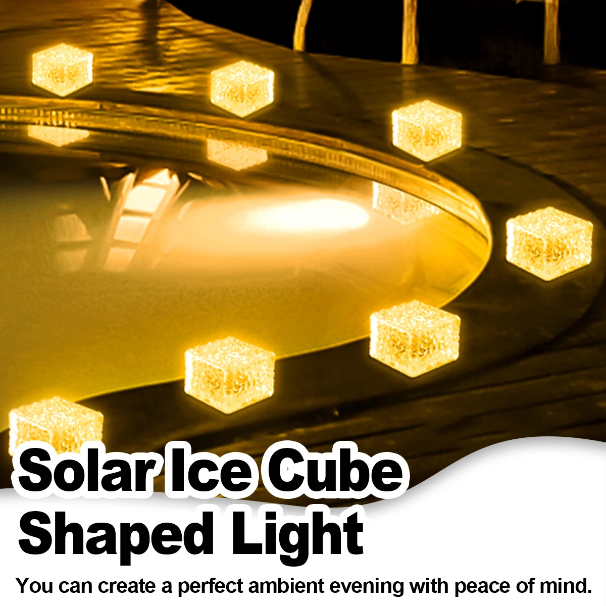 Quadrado Solar Ice Brick Buried Lamp Cube Led Light Jardim Quente 1w 1 ...