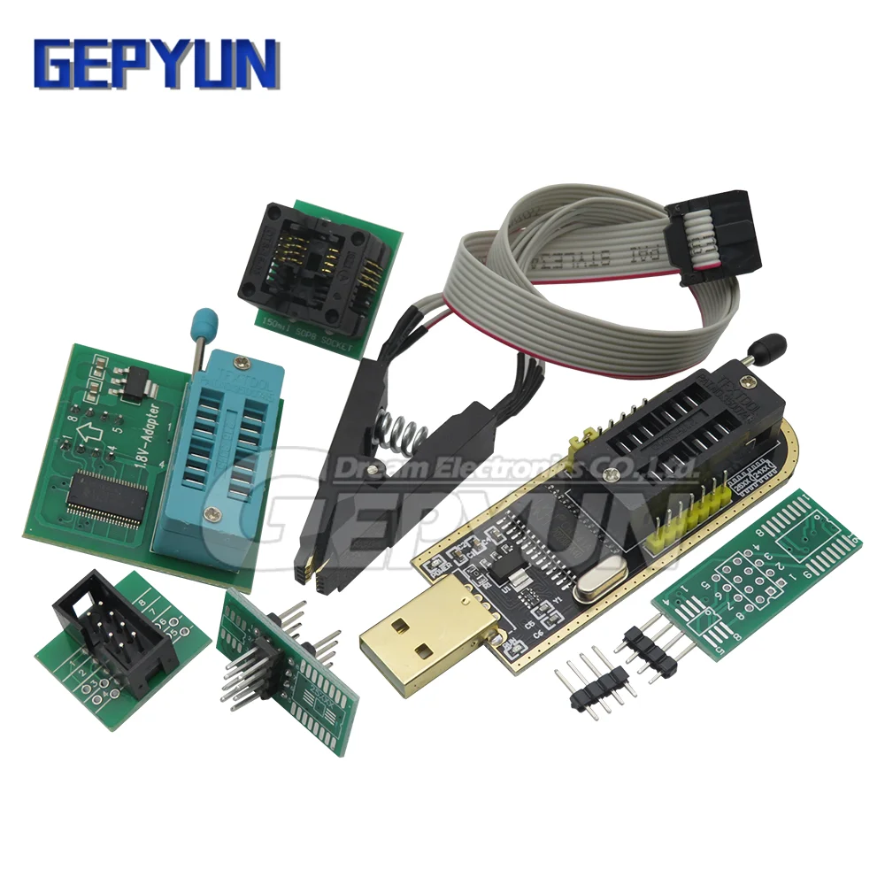 CH341A-Programmer-adapter-SOIC8-adapter-SOP8-clip-with-cable-1-8V ...