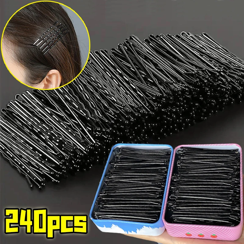 60-240pcs-Black-Hairpins-for-Women-Hair-Clip-Lady-Bobby-Pins-Invisible ...