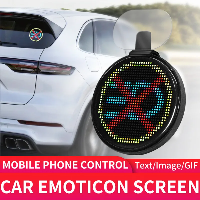 LED-Car-Rear-Window-Car-Circular-Bluetooth-Light-Display-Programmable ...