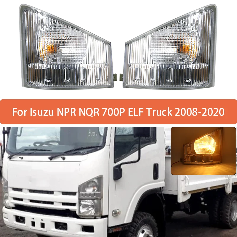 Pair-Car-Front-Bumper-Corner-Light-Turn-Signal-Light-For-Isuzu-NPR-NQR ...