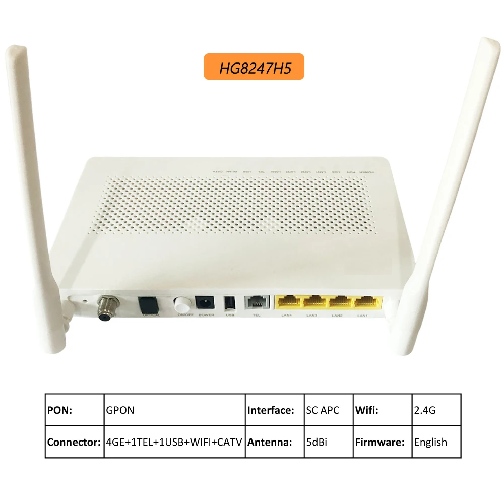 HG8240H HS8546V5 HS8145V5 EG8145V5 HG8247H5 Gpon Ont ONU FTTH Modem ...