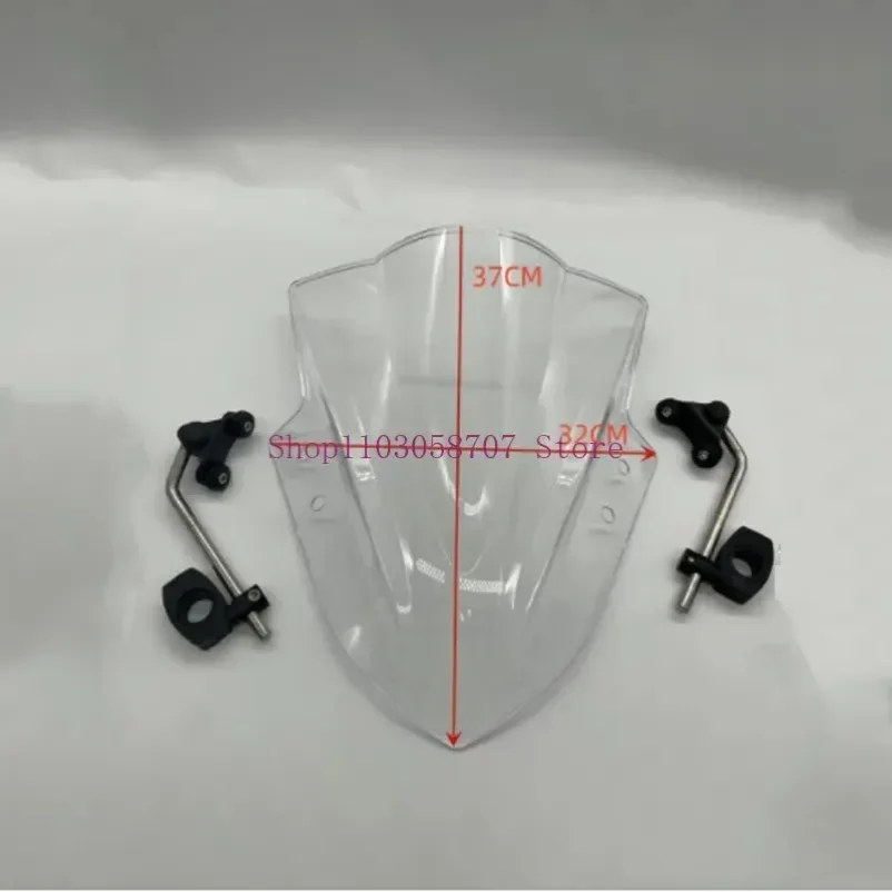 Motorcycle-Windshield-Windscreen-with-Adjustable-Bracket-Wind-Screen ...