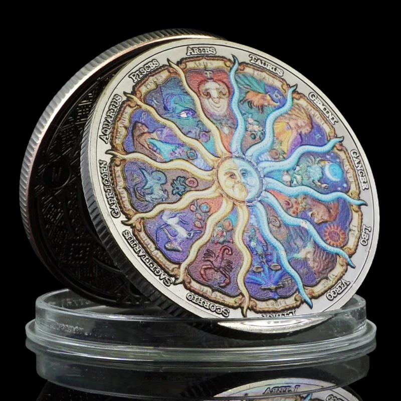 Zodiac-Constellation-Souvenir-Coins-Twelve-Constellation-Commemorative ...