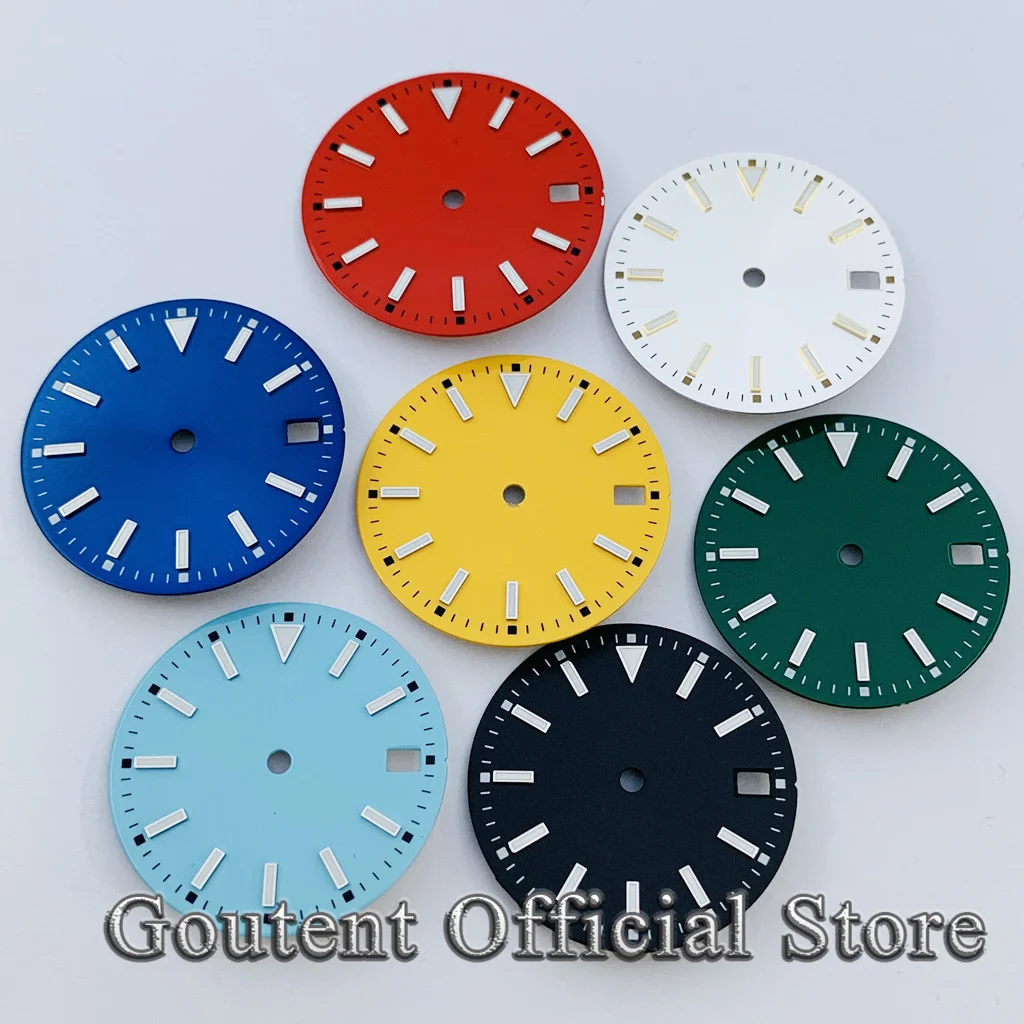 Goutent-28-5mm-Black-Blue-Green-Red-Yellow-Sterile-Watch-Dial-Fit-NH35 ...