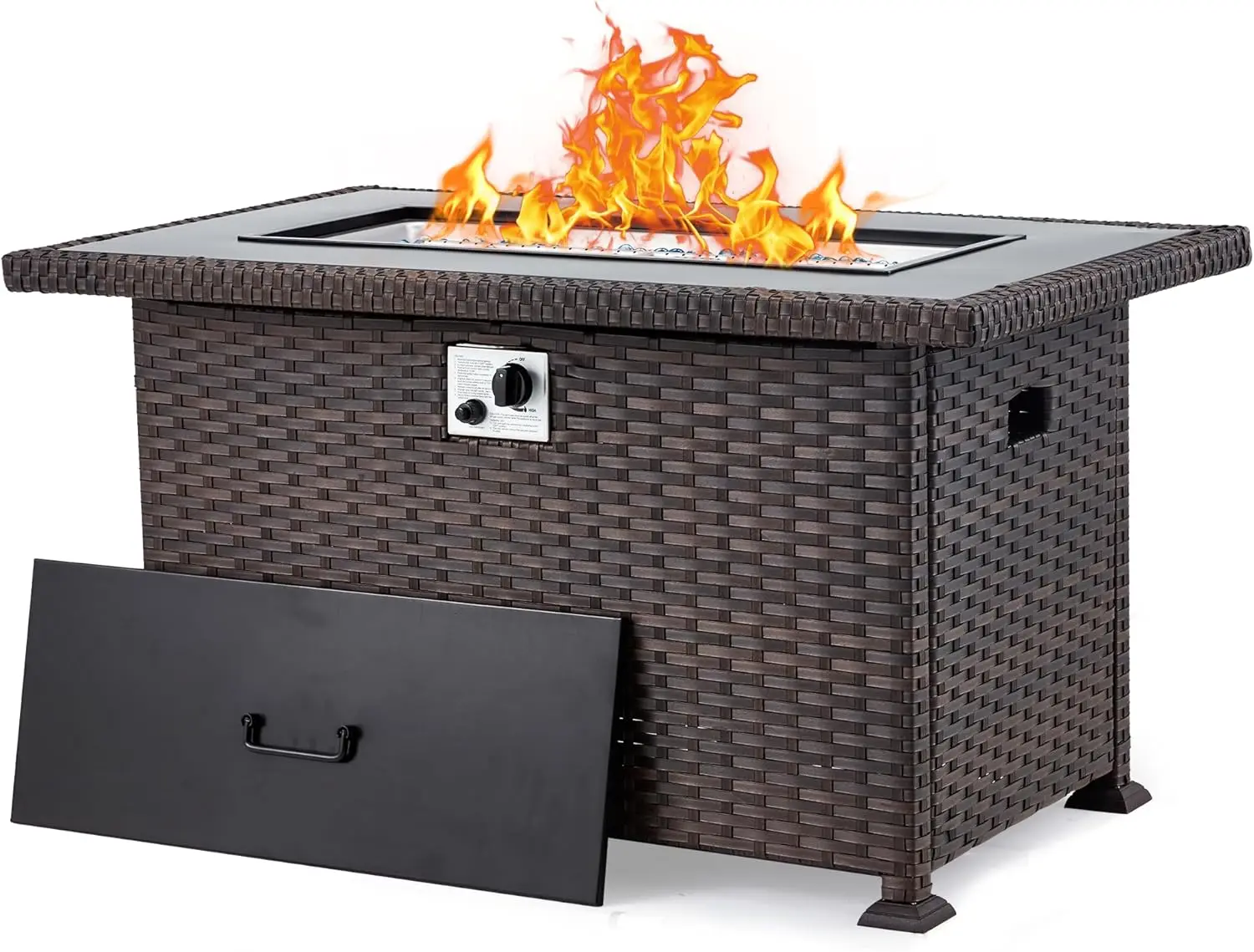 50in Fire Pit Table,Propane Fire Pits for Outside,50,000 BTU Auto ...