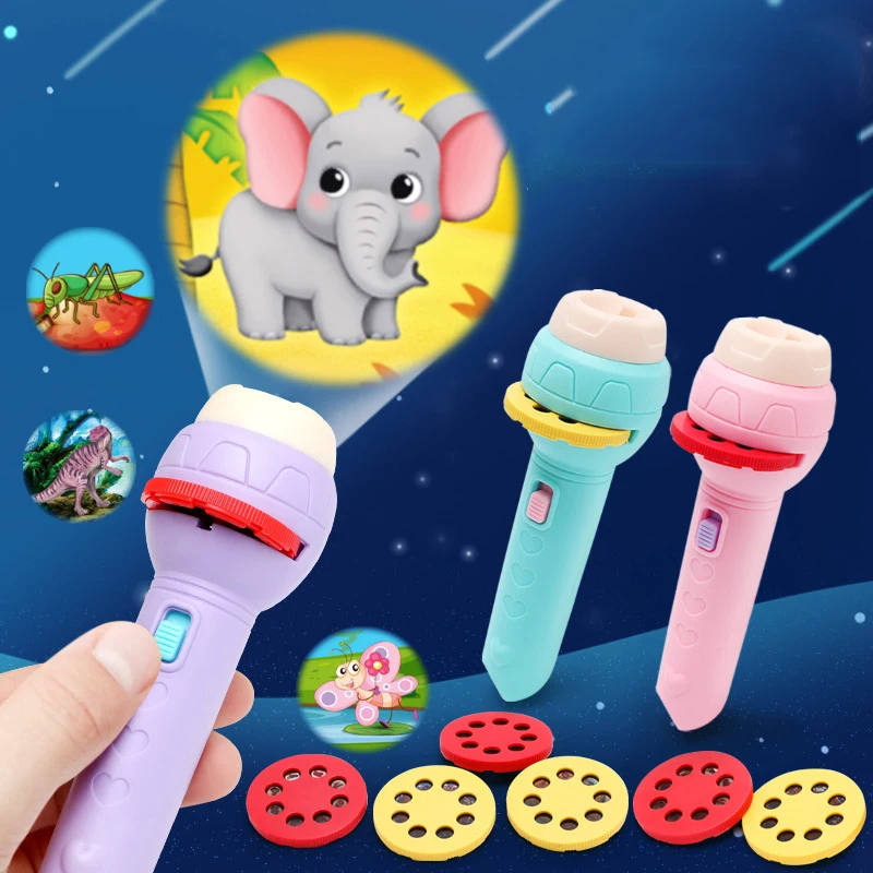 Flashlight-Projector-Torch-Lamp-Toy-Cute-Cartoon-Creativity-Toy-Torch ...