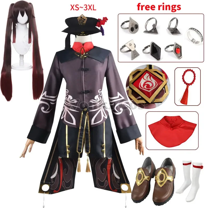 Jeu-Impact-Hutao-Cosplay-Costume-perruque-Hu-Tao-avec-chapeau-anneaux ...