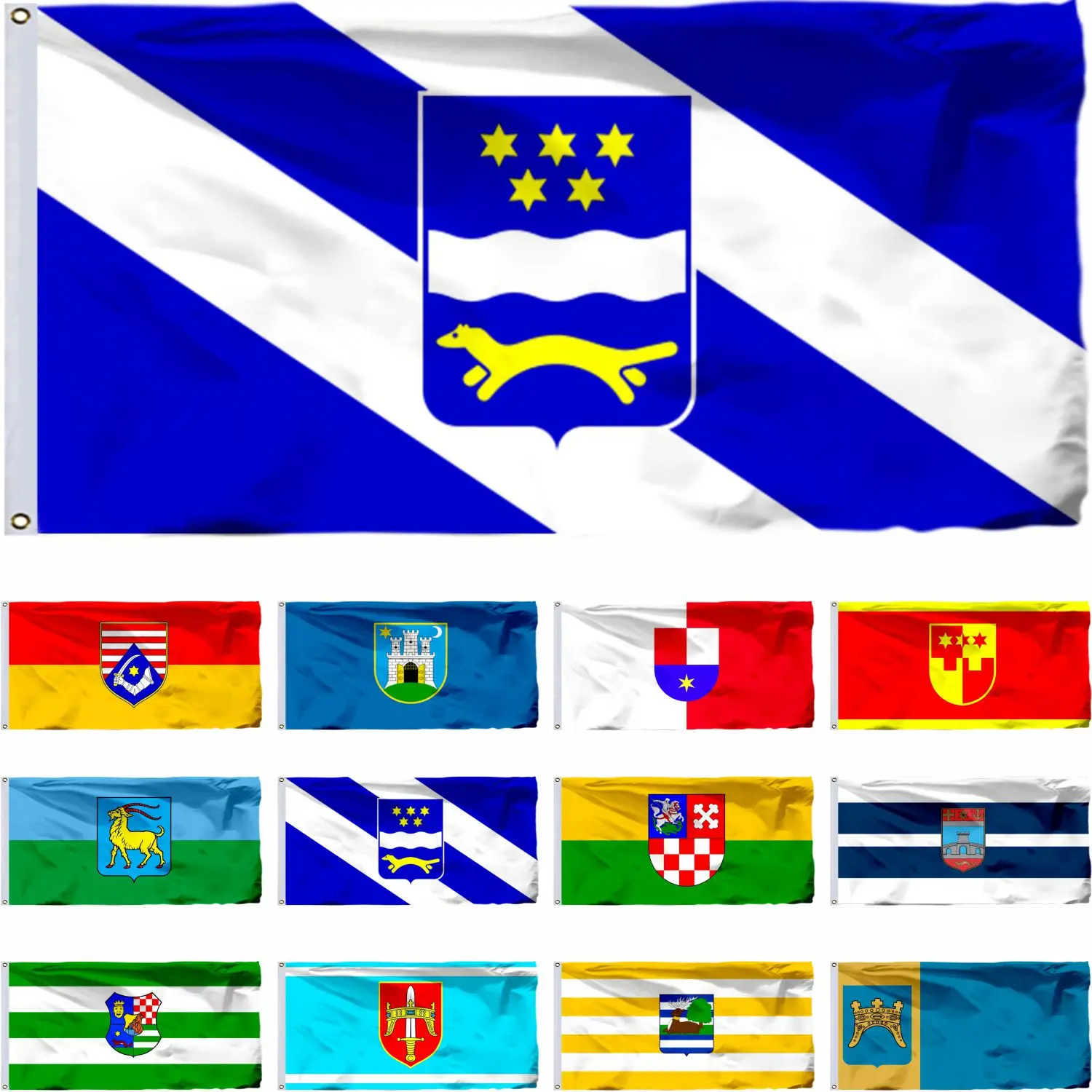 Croatia Brod Posavina County Flag Šibenik Knin and Krapina Zagorje ...