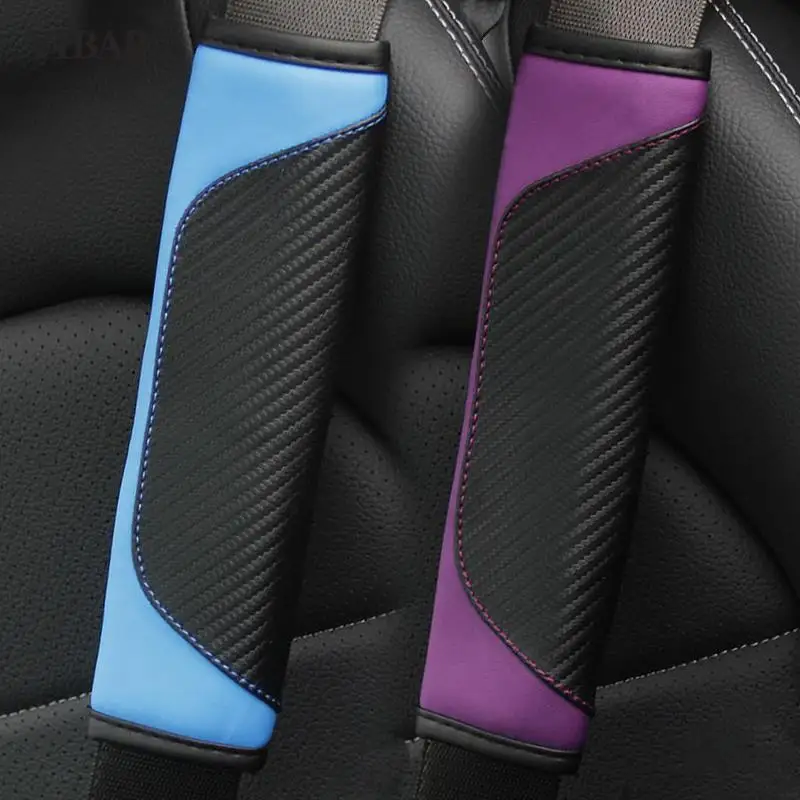 Car-Seat-Belt-Cover-Carbon-Fiber-pu-Leather-Universal-Auto-Seat-Belt ...