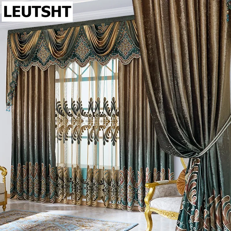 European-Style-Curtains-for-Houses-Rooms-Living-Room-and-Bedroom-Luxury ...