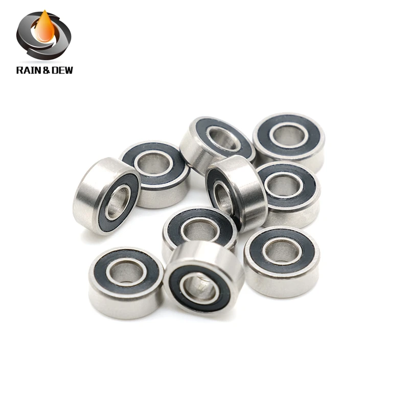 10-Pcs-S684-2RS-4X9X4mm-Stainless-Steel-Bearing-ABEC-7-684RS-Anti-rust ...