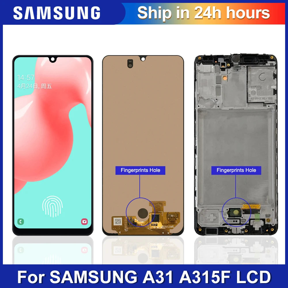 삼성 갤럭시 A31 A315 A315F SM A315F 디스플레이 터치 스크린 디지타이저 어셈블리 용 오리지널 6.4 "스크린 ...