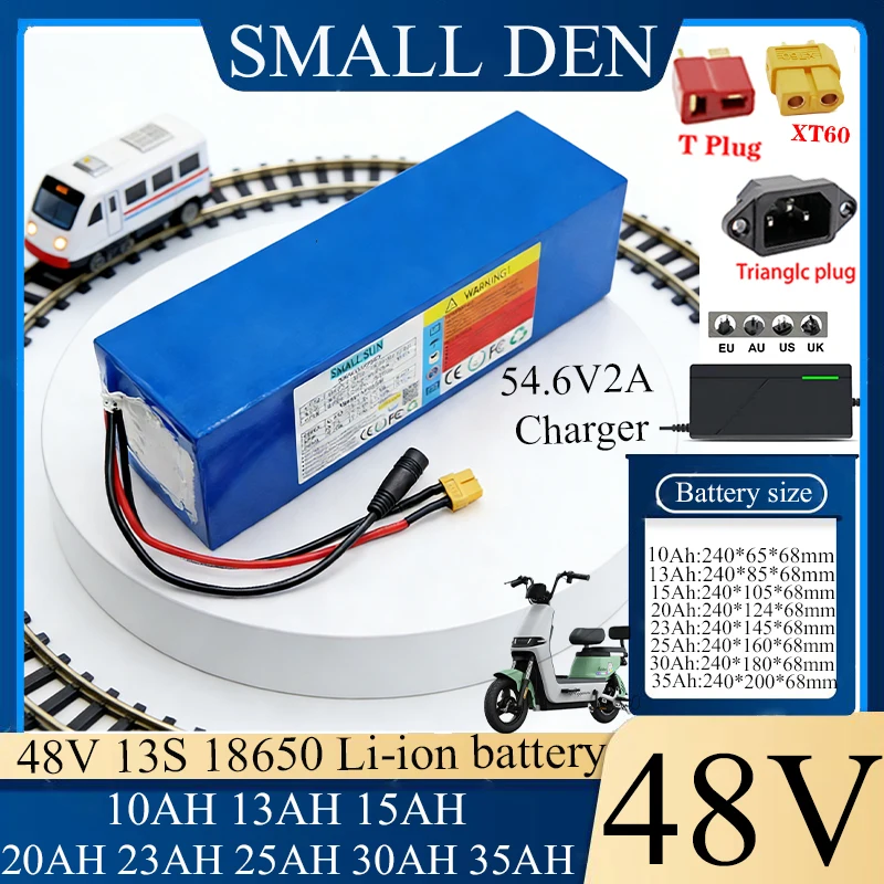 48V 10Ah 13Ah 15Ah 20Ah 23Ah 25Ah 30Ah 35Ah 18650 Lithium battery pack ...