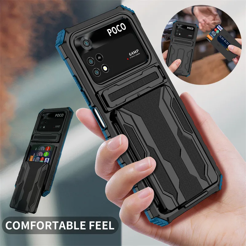 For Xiaomi Poco M4 Pro 4G Case Armor Shockproof Phone Cases For Poco ...