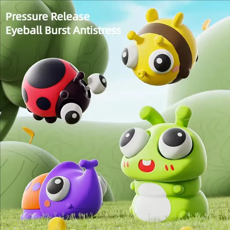 Pop Eye Cartoon Insect Animal Squishy Squeeze Novelty Toy Squishy ...