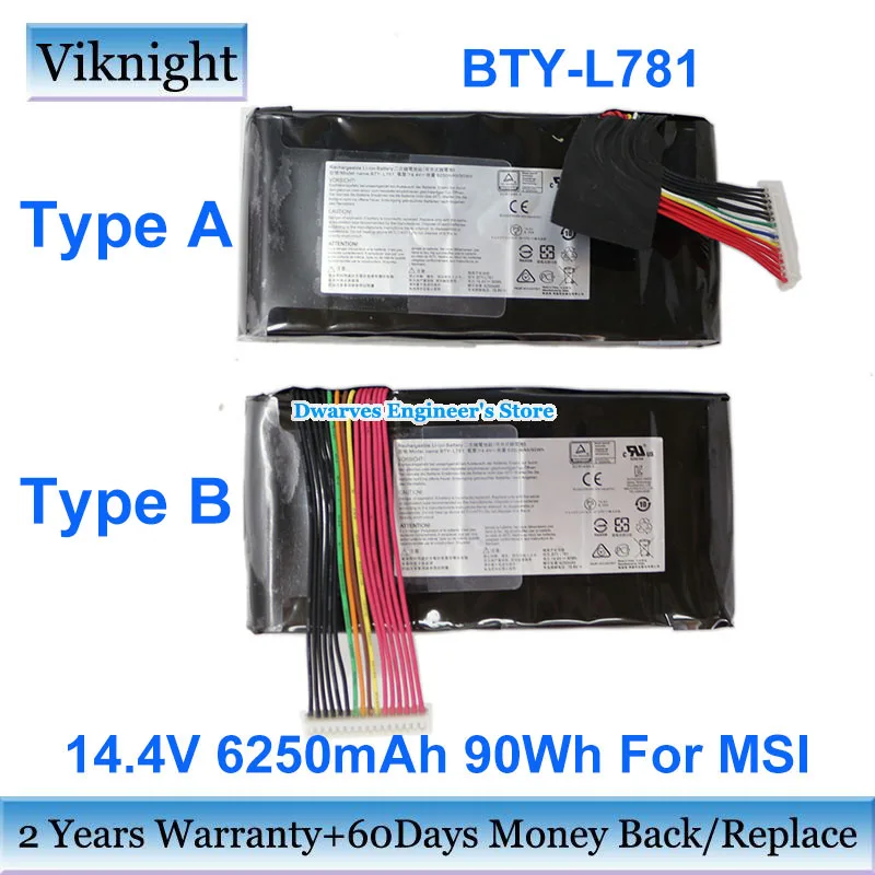 Genuine BTY-L781 Battery For MSI GT75 TITAN Series GT75 8RF 8RG-002CN ...