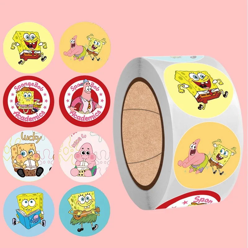 500PCS-Cartoon-SpongeBob-SquarePants-Patrick-Star-Stickers-Notebook-Cup ...
