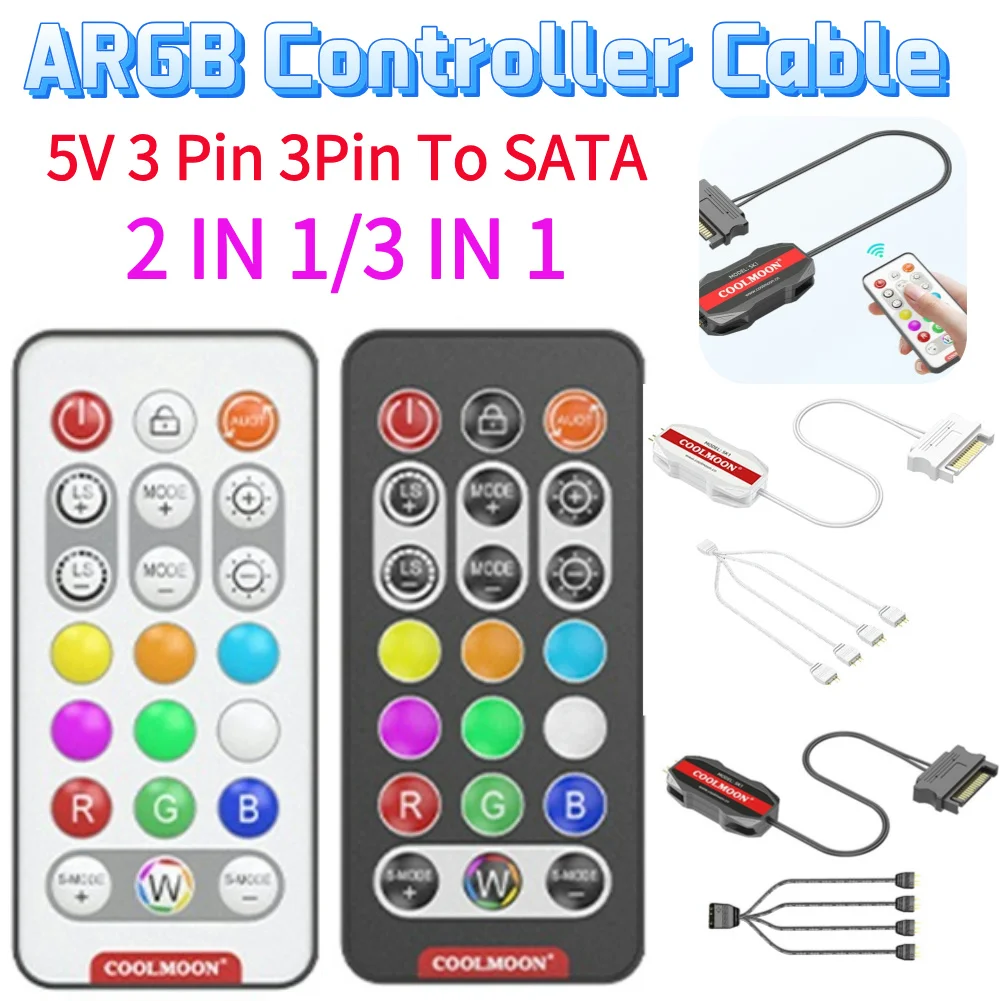 ARGB-Controller-5V-3-pines-a-SATA-RGB-Remote-Mini-Controller-1-a-4-Sync ...