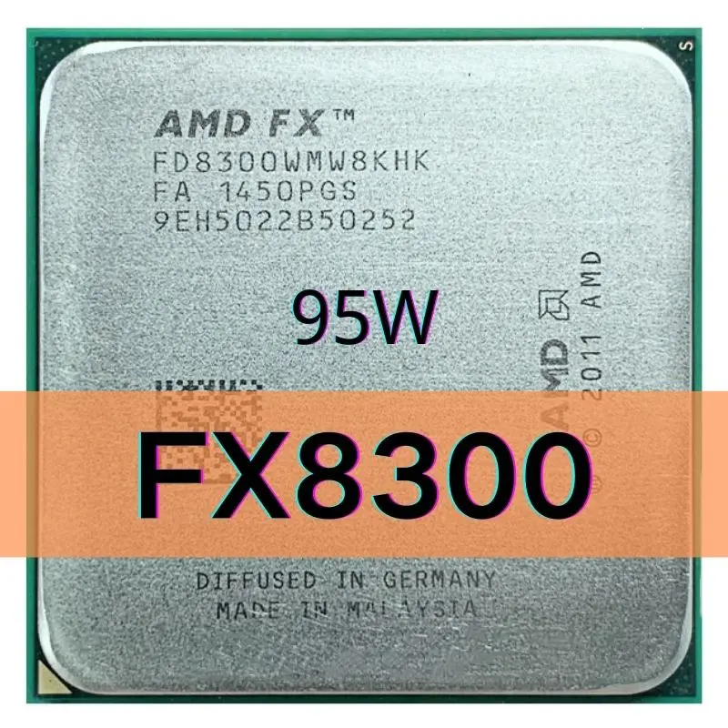 AMD FX-8300 FX 8300 FX8300 3.3 GHz Lecture d'Occasion-Core 8M Processeur Socket AM3 + CPU 95W En ...