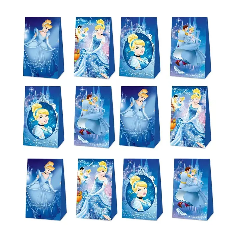 12-36Pcs-Princess-Theme-Gift-Bags-Paper-Candy-Packaging-Bag-Girl ...