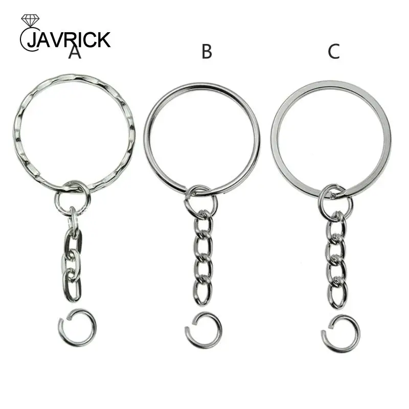 100-Pcs-Keyring-with-Chain-Alloy-Keychain-Rings-for-DIY-Crafts-Keychain ...