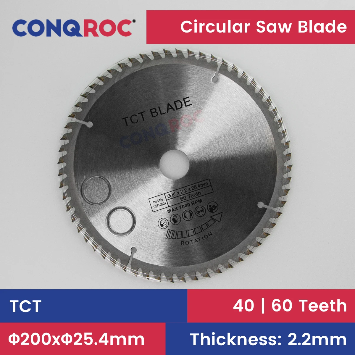 200x25.4mm TCT Circular Saw Blade Carbide Tip Wood Cutting Disc ...