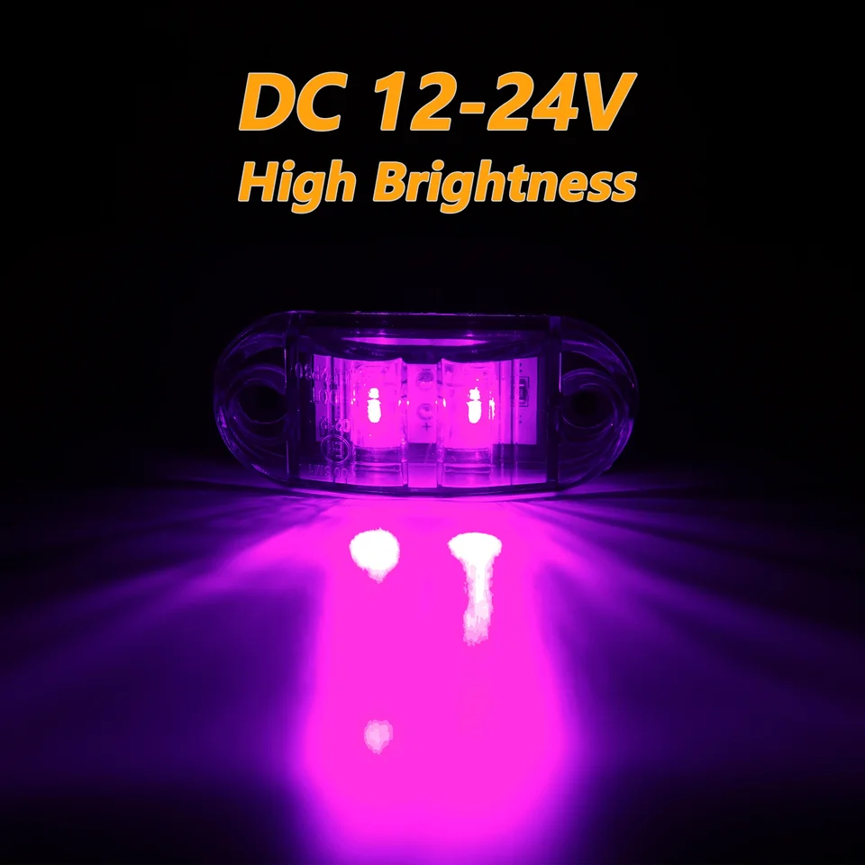 Trailer Marker Lights Walmart FABOOD F 10 Pack DC 12V Red 3.8" 6 LED ...