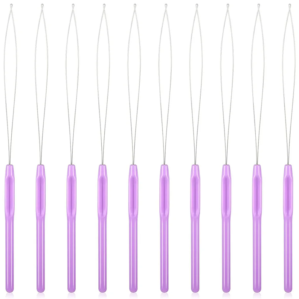 10pcs-Hair-Extension-Loop-Needle-Threader-Pulling-Hook-Tool-and-Bead ...