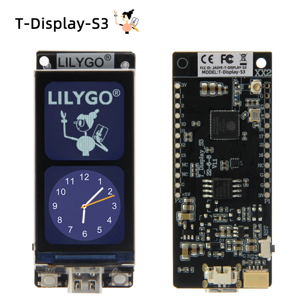 LILYGO-T-Display-S3-ST7789-1-9-ESP32-S3-Placa-de-Desenvolvimento ...