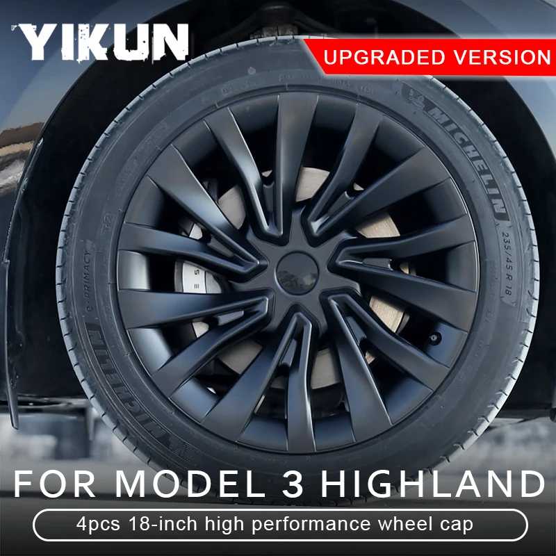 4PCS-HubCap-for-New-Tesla-Model-3-Highland-2024-18-Inch-Performance ...