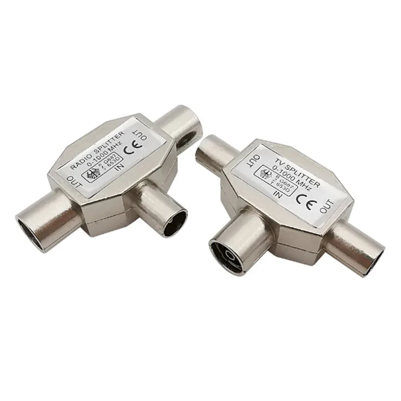 1Pcs-TV-Male-Female-Coaxial-Antenna-Splitter-Adapter-Metal-2-Ways-T ...