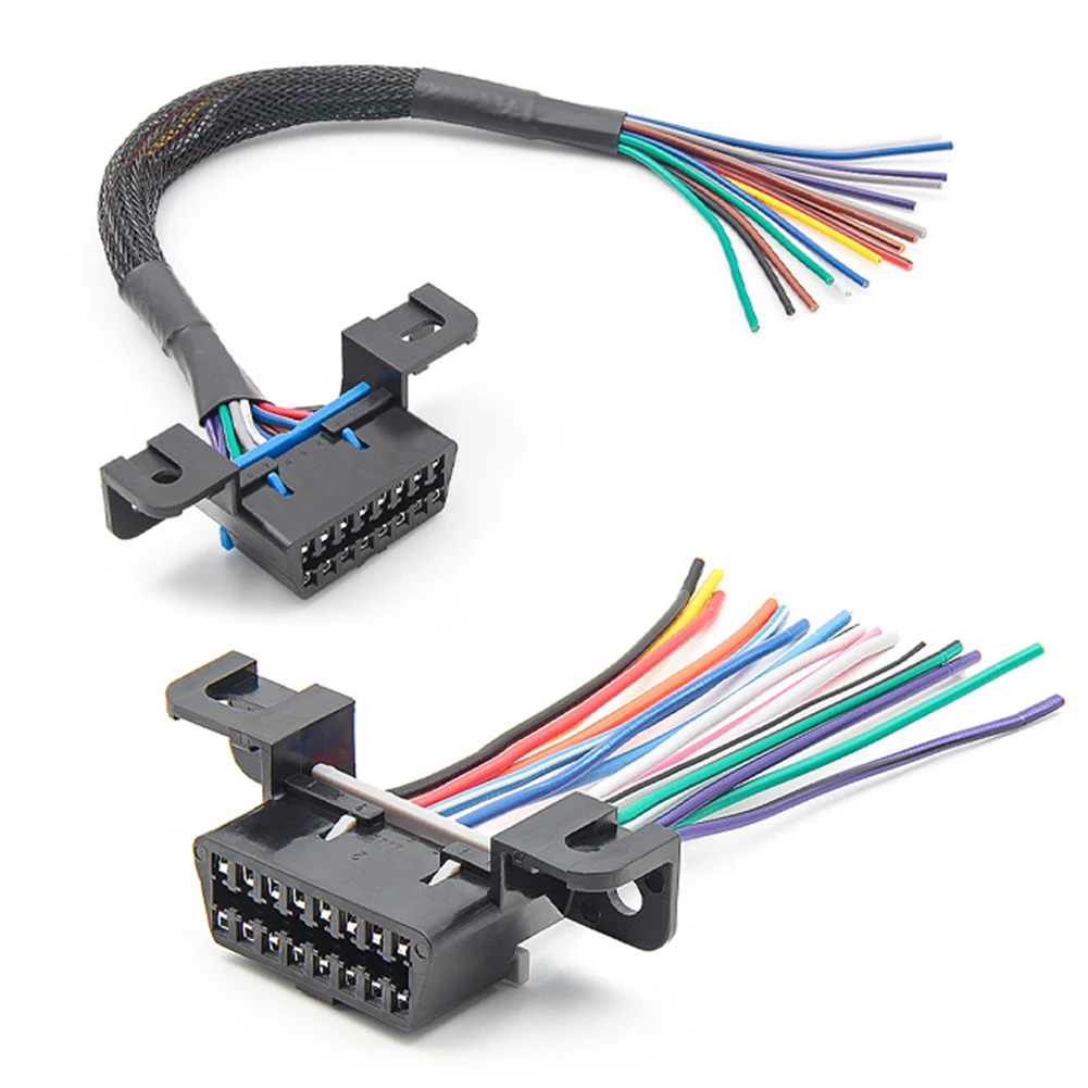 10/30cm 16pin Female to Male DIY OBD 2 OBD2 Auto Extension Cable ...