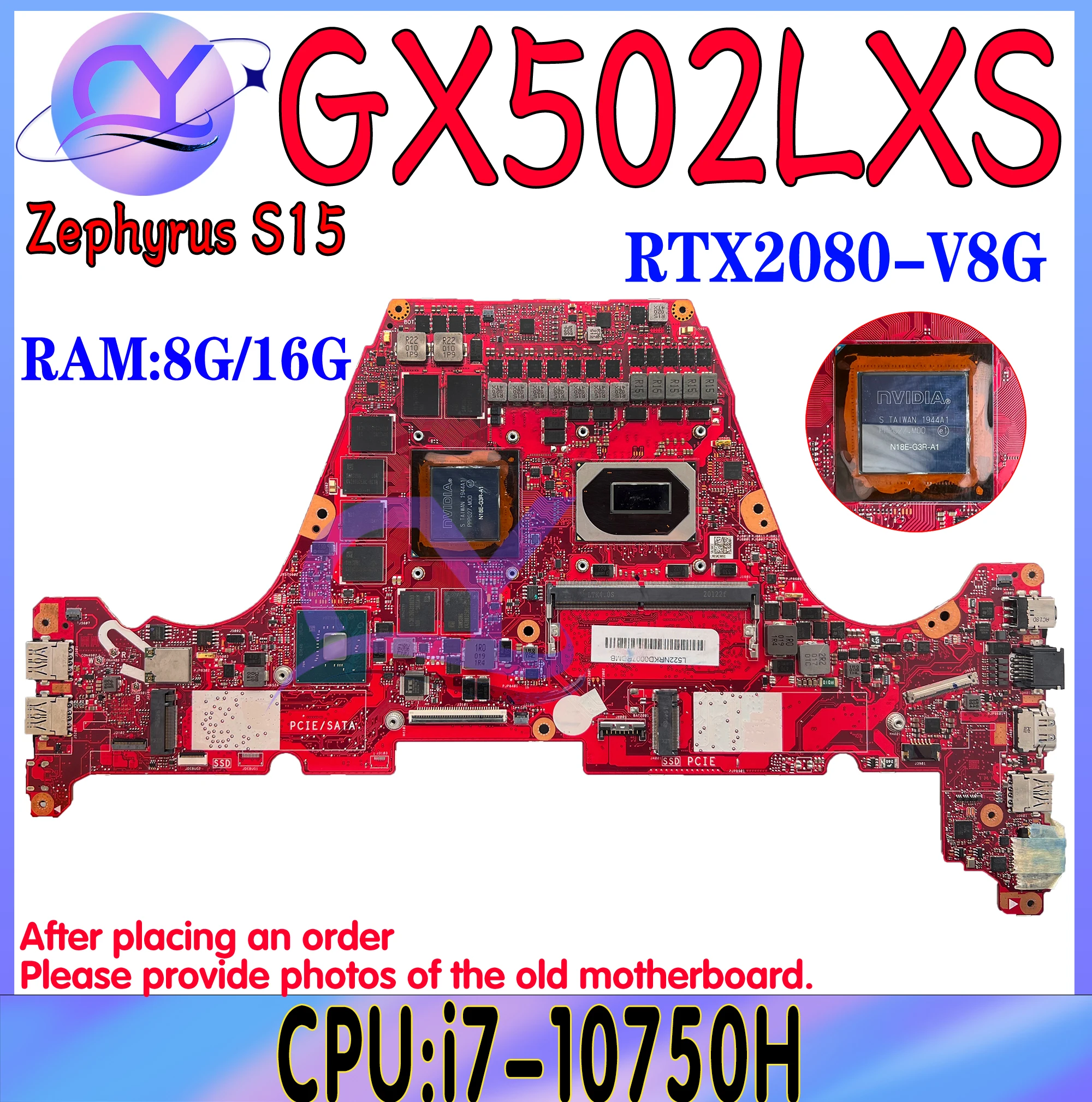 Placa-base-GX502LXS-para-ASUS-Zephyrus-S15-GU502L-GU502LV-GU502LW ...